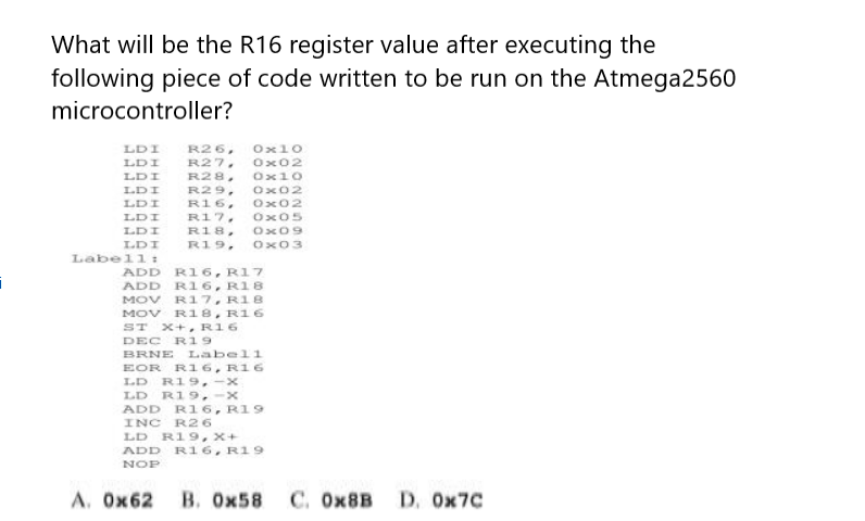 Solved What will be the R16 register value after executing | Chegg.com