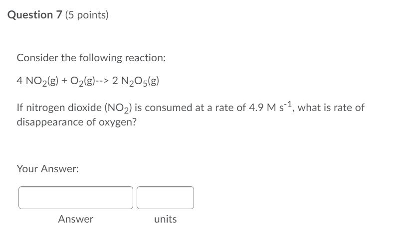 Solved Question 7 (5 points) Consider the following | Chegg.com