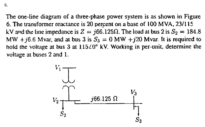 Solved The one-line diagram of a three-phase power system is | Chegg.com