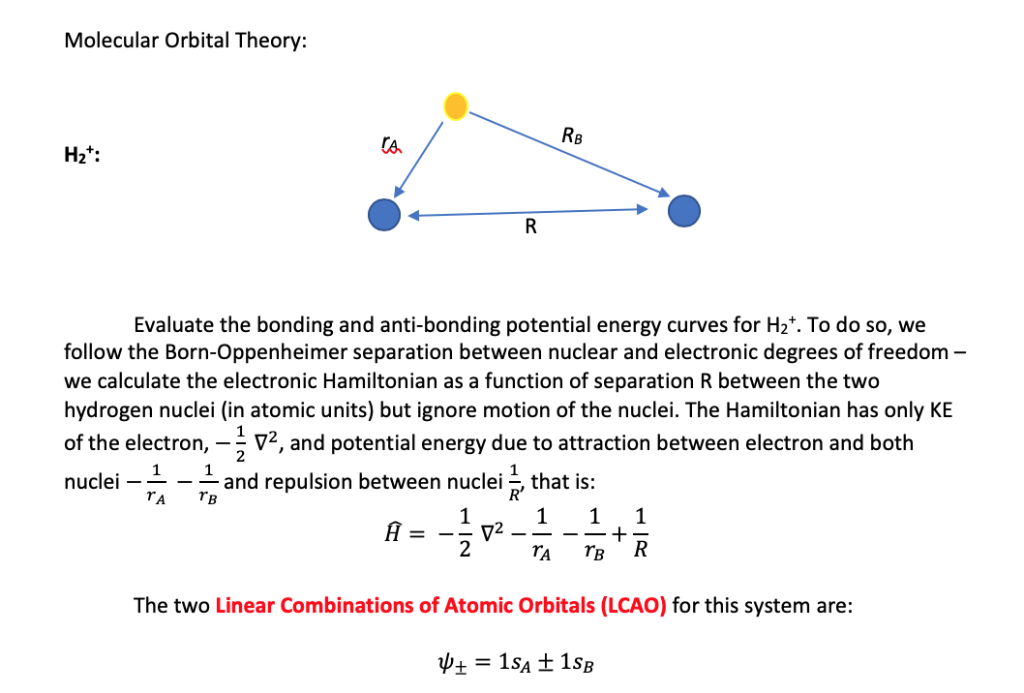Molecular Orbital Theory: RB ra H2 Evaluate the | Chegg.com