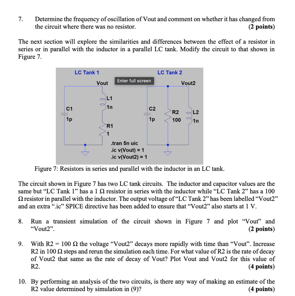 Solved 7. Determine the frequency of oscillation of Vout and | Chegg.com