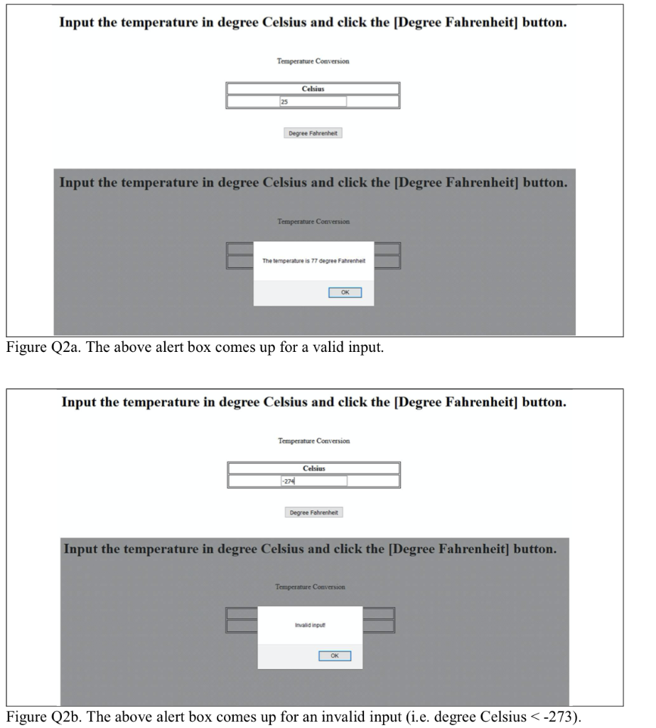 Solved Create a HTML page that allows user to covert degree | Chegg.com