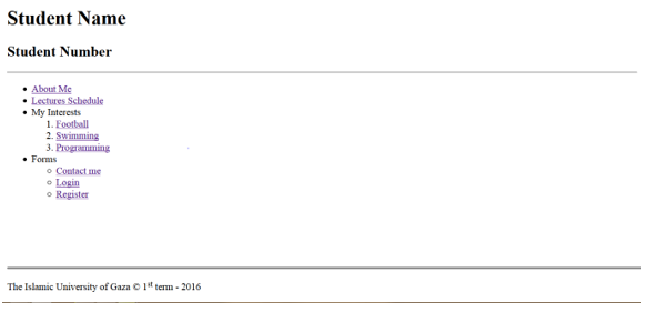 Solved Use HTML and some CSS only The site is a personal | Chegg.com