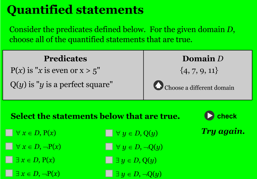Solved Quantified statements Consider the predicates defined | Chegg.com