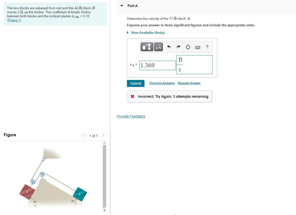 Solved The two blocks are released from rest and the 44-lb | Chegg.com
