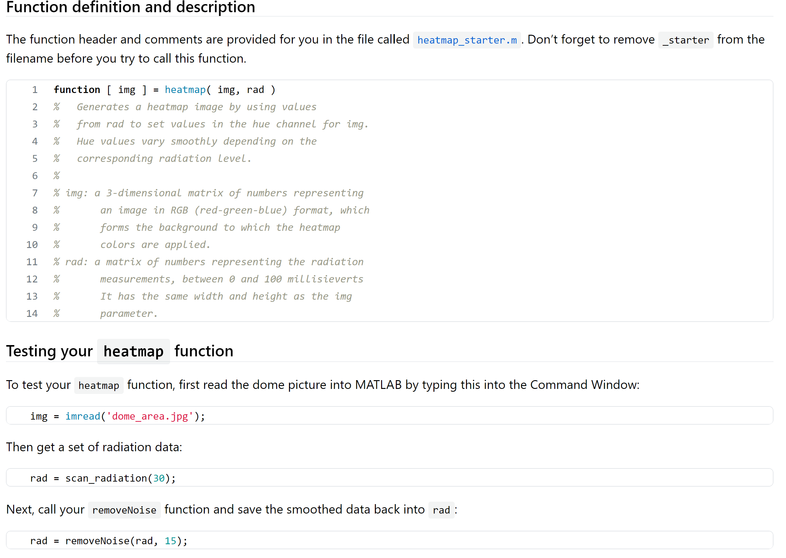 Solved Function definition and description | Chegg.com
