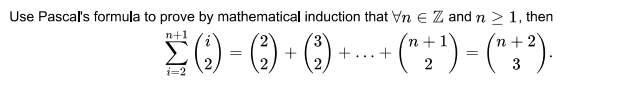 Solved Use Pascal's formula to prove by mathematical | Chegg.com