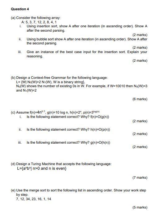 Solved (a) Consider the following array: A: 5,3,7,12,2,8,4,1 | Chegg.com