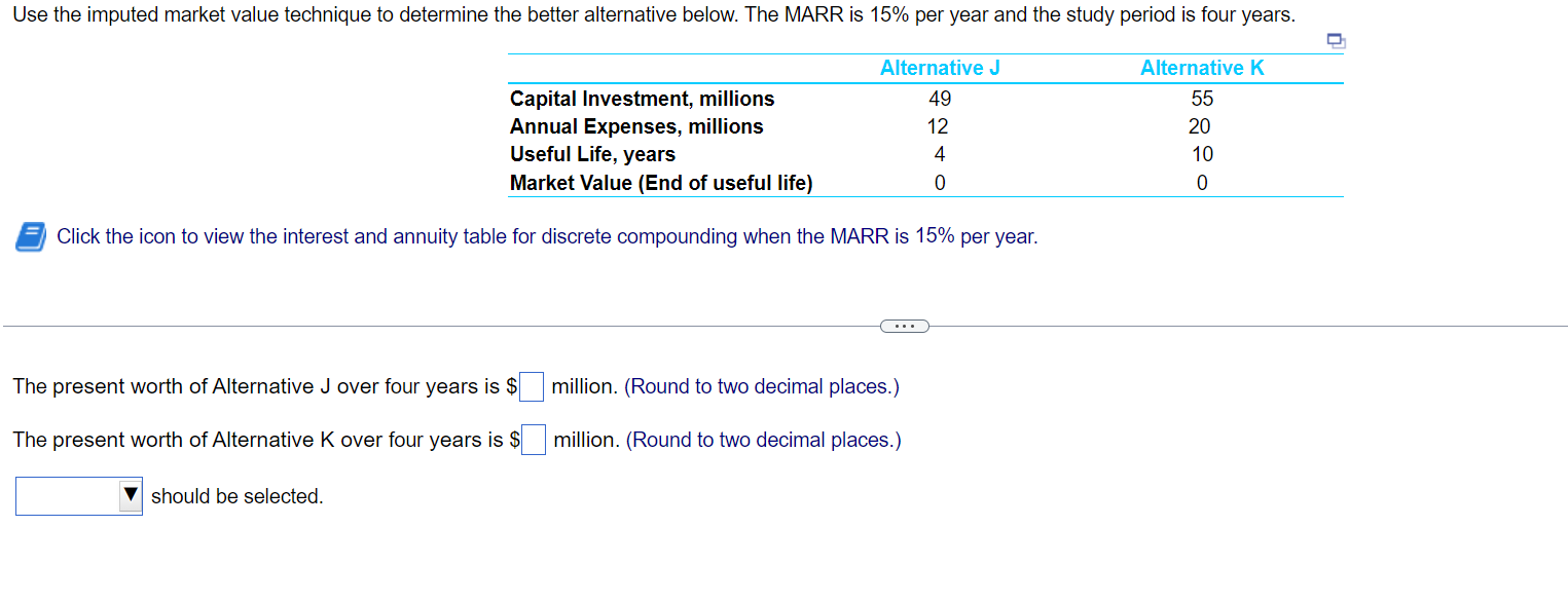 Solved Click the icon to view the interest and annuity table | Chegg.com