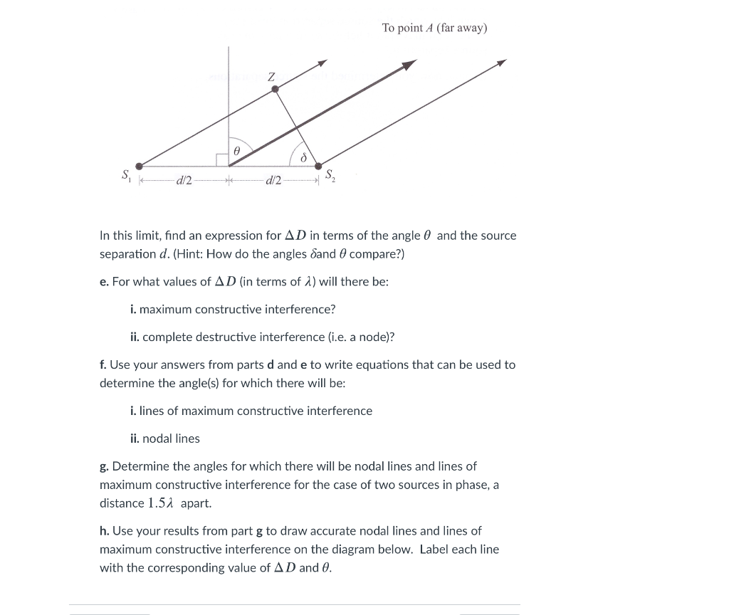 Solved 2. Deriving the model for Two-Source Interference The | Chegg.com