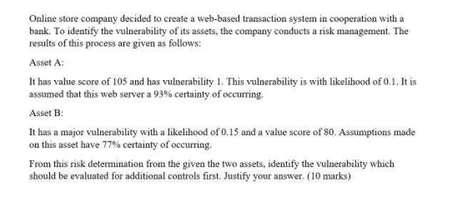 Solved Online store company decided to create a web-based | Chegg.com
