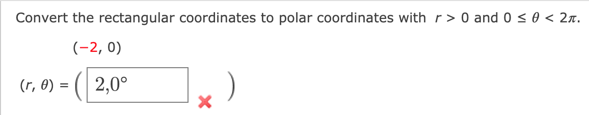 Solved Convert the rectangular coordinates to polar | Chegg.com