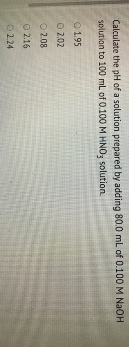 Solved Calculate the pH of a solution prepared by adding | Chegg.com