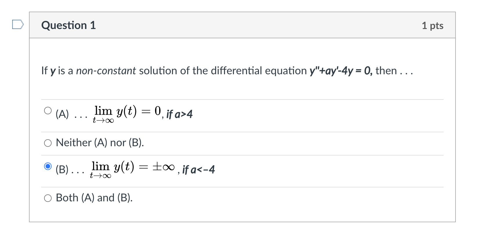 Solved If y is a non-constant solution of the | Chegg.com