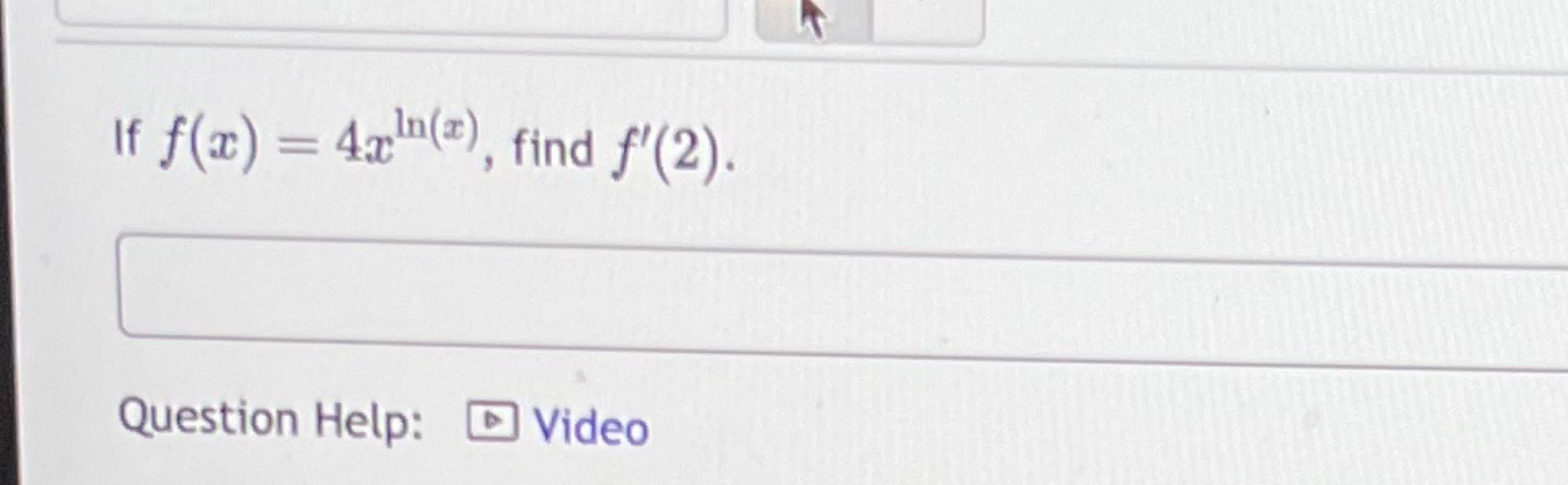 Solved If f(x)=4xln(x), ﻿find f'(2). | Chegg.com