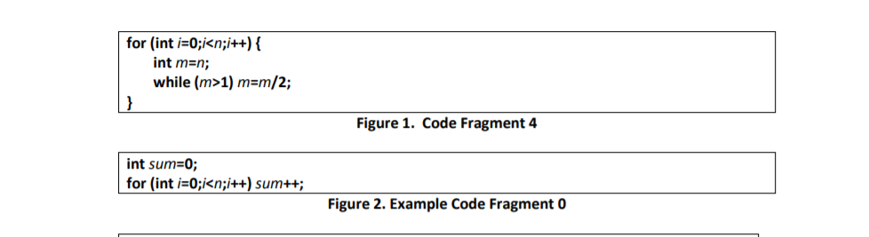 Solved Find 𝑇(𝑛) and 𝑂(𝑓(𝑛)) for code fragment 4 given | Chegg.com