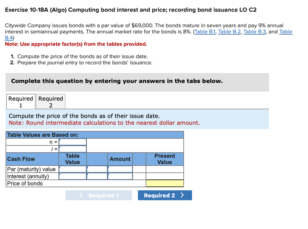 Solved Exercise 10-18A (Algo) Computing bond interest and | Chegg.com