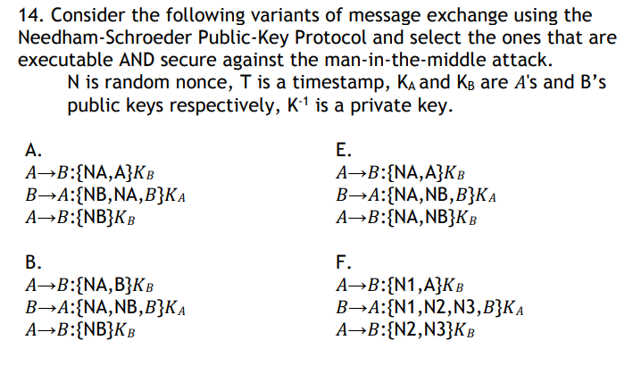 Solved 14. Consider the following variants of message | Chegg.com