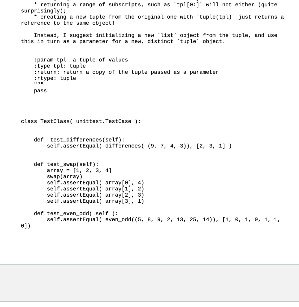 Solved python_sequences_drill_skeleton. filter(tp) Given a | Chegg.com