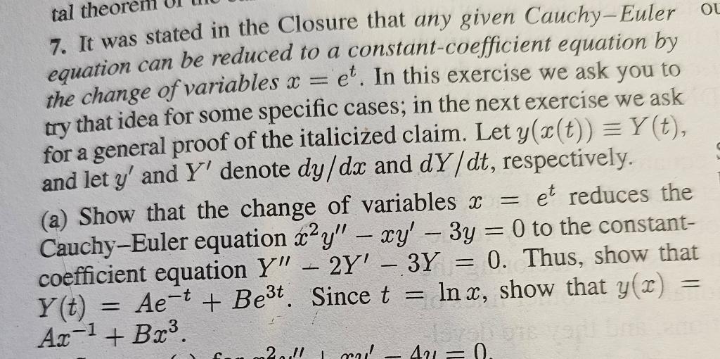 Solved 7. It was stated in the Closure that any given | Chegg.com
