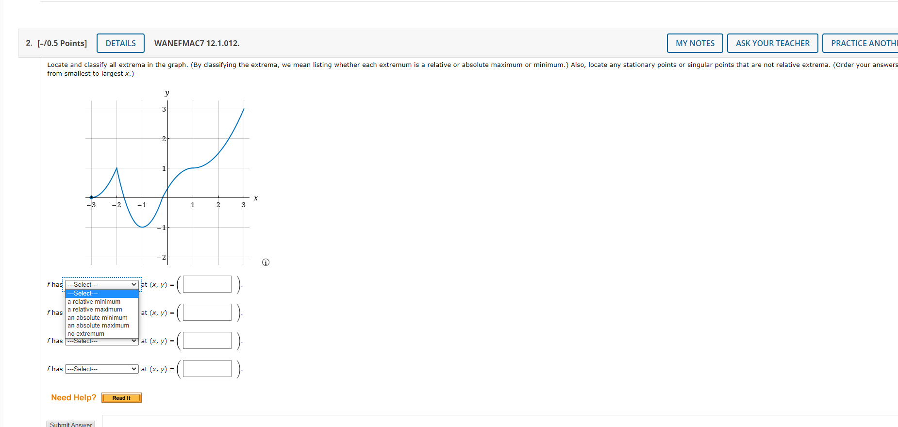 Solved DETAILS 2. [-70.5 Points] WANEFMAC7 12.1.012. MY | Chegg.com
