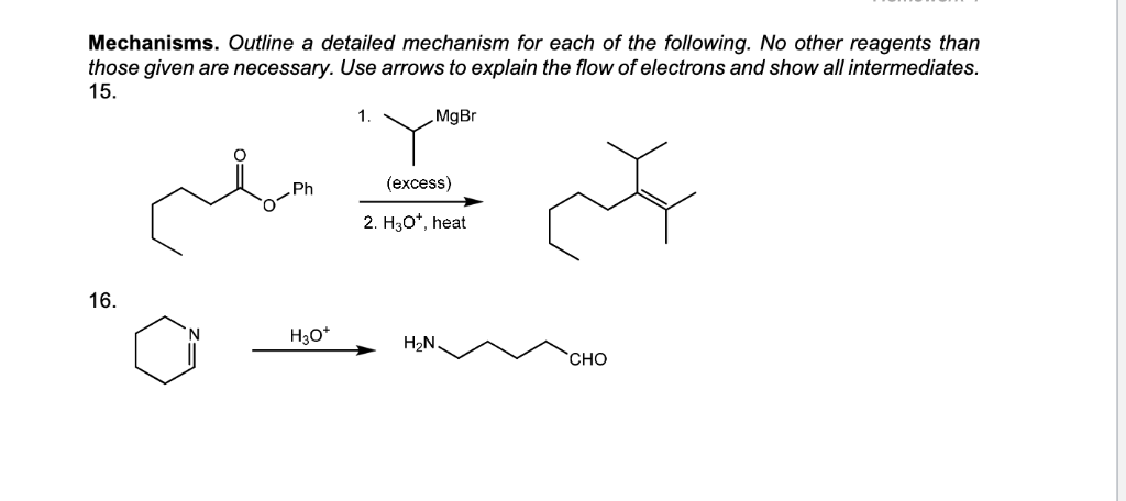 Solved Mechanisms. Outline a detailed mechanism for each | Chegg.com