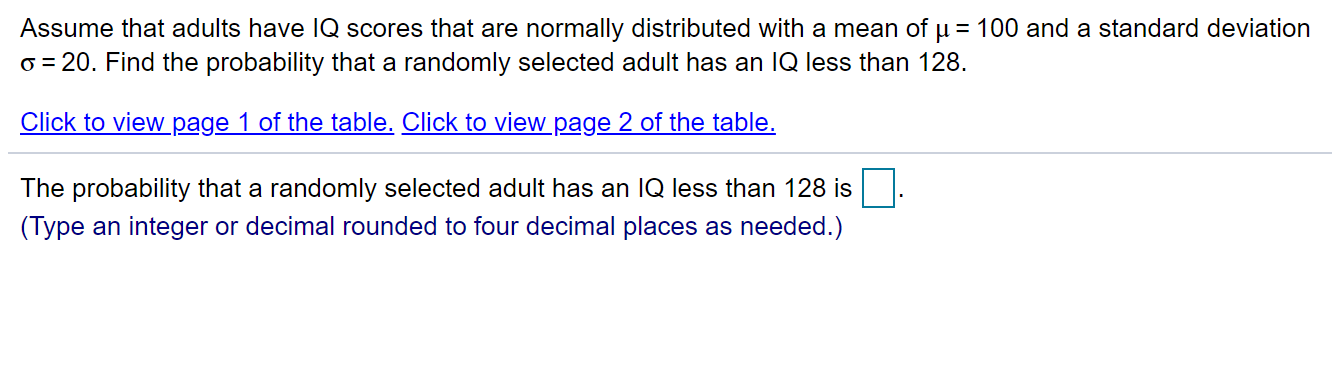 Solved Assume That Adults Have Iq Scores That Are Normally