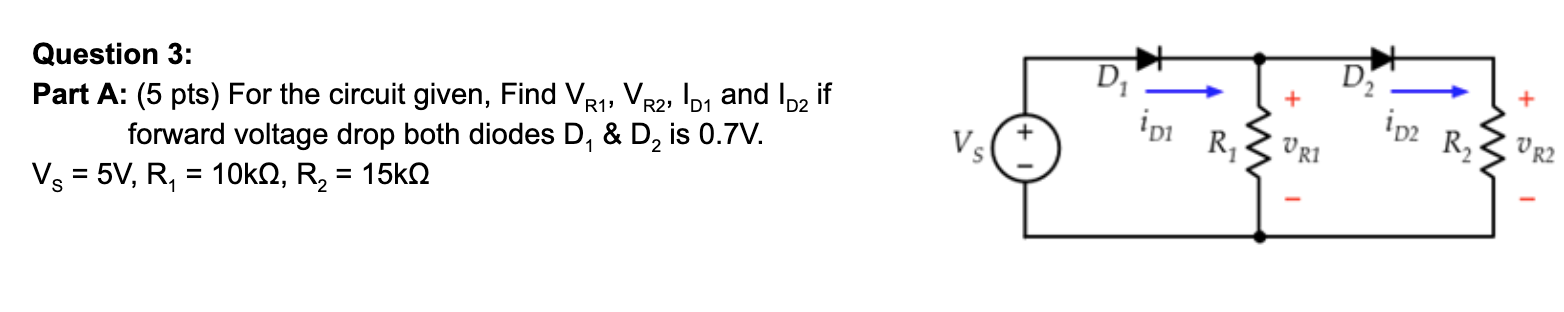 Solved Question 3: + Part A: (5 pts) For the circuit given, | Chegg.com