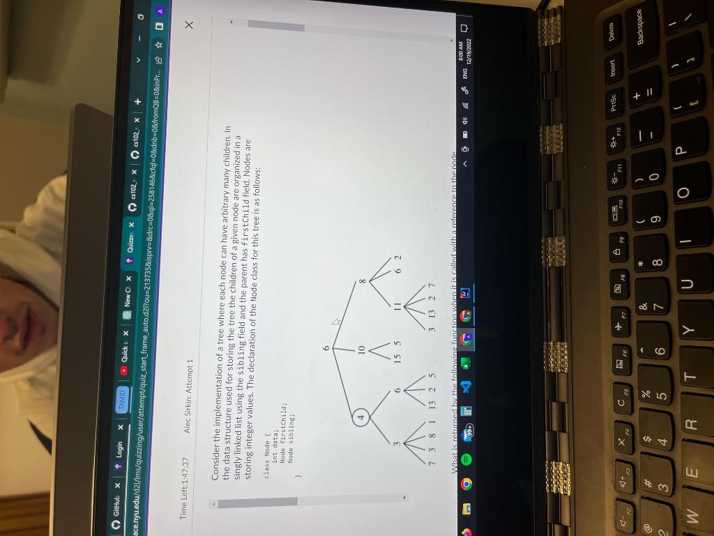 Solved Consider the implementation of a tree where each node | Chegg.com