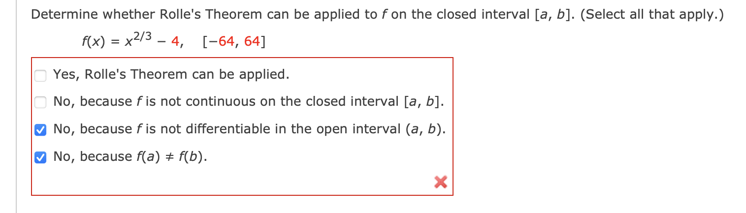 Solved Determine whether Rolle's Theorem can be applied to f | Chegg.com