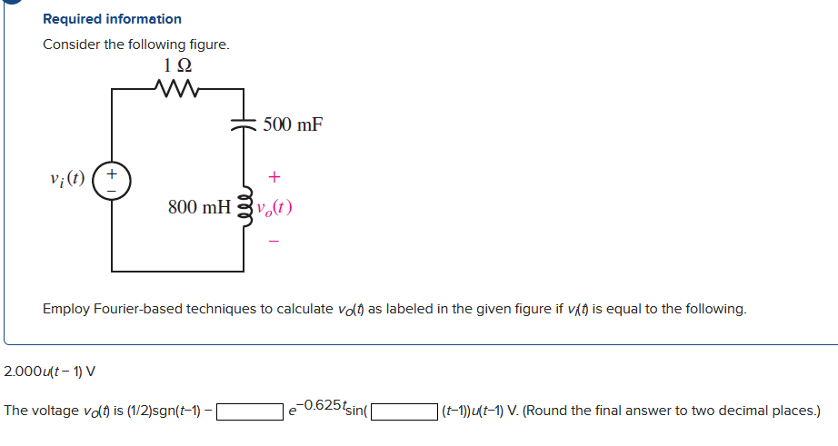 Solved Required informationConsider the following | Chegg.com