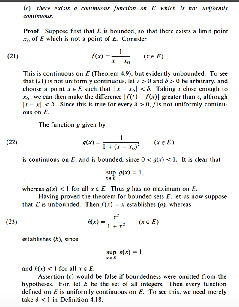 Solved 4 20 Theorem Let E Be A Noncompact Set In R Then