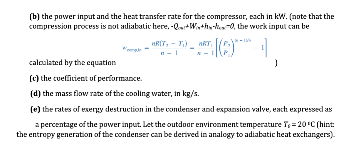 Solved 5- A vapor-compression refrigeration system with a | Chegg.com
