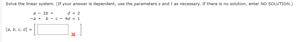 Solved Solve the linear system. (If your answer is | Chegg.com