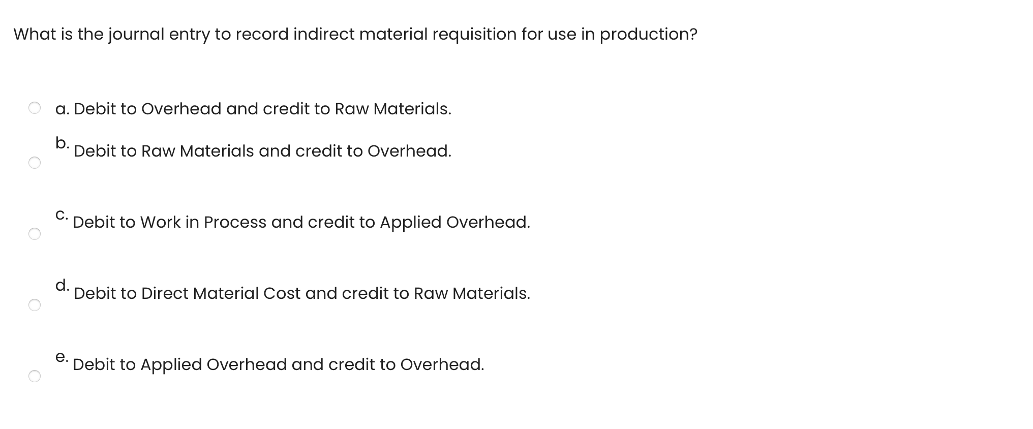 Solved What is the journal entry to record indirect material | Chegg.com