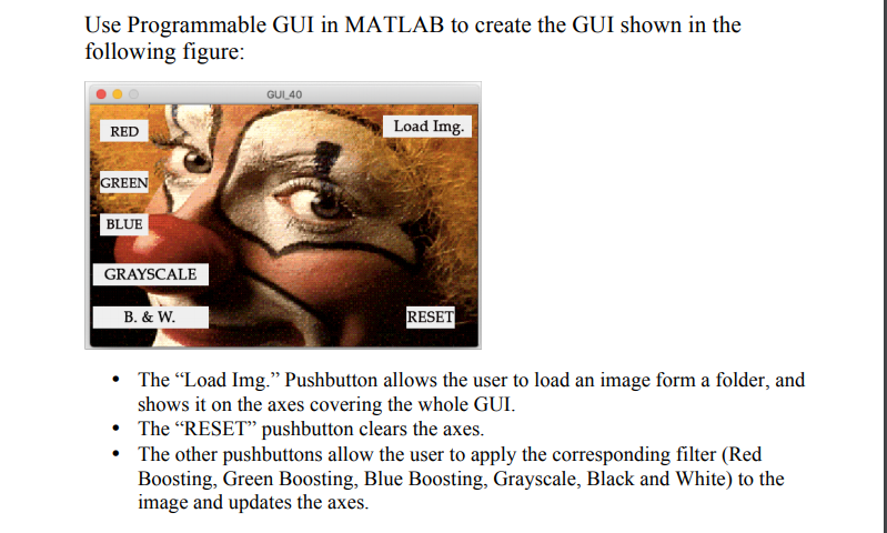 Use Programmable Gui In Matlab To Create The Gui