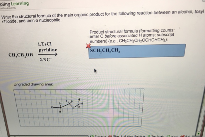 Solved Write the structural formula of the main organic | Chegg.com