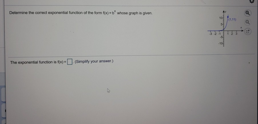 Solved Determine the correct exponential function of the | Chegg.com