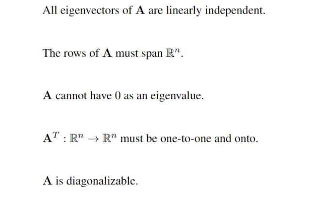 Solved are true 12. Suppose A is an invertible n x n matrix. | Chegg.com