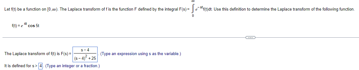 Solved Let f(t) be a function on [0,∞). The Laplace | Chegg.com