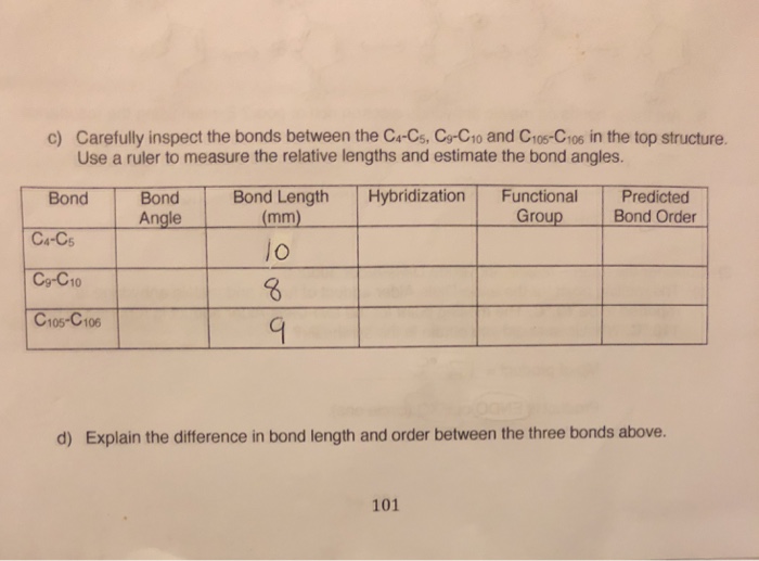 Solved Carefully inspect the bonds between the Ca-Cs, C-Cro | Chegg.com