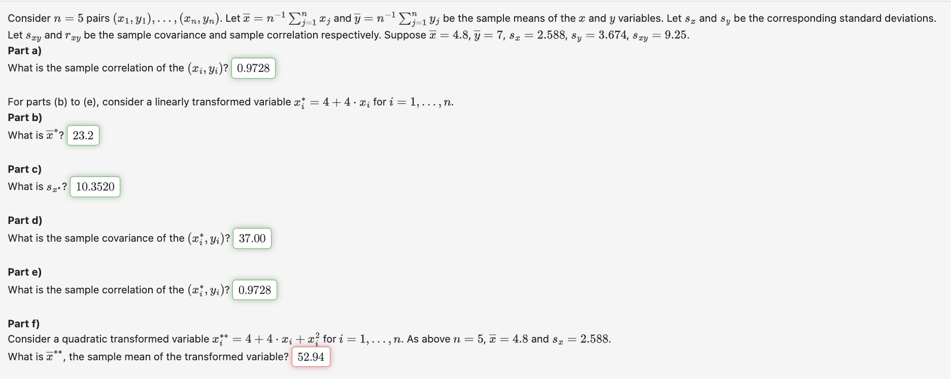 Solved Consider n=5 pairs (x1,y1),…,(xn,yn). Let | Chegg.com