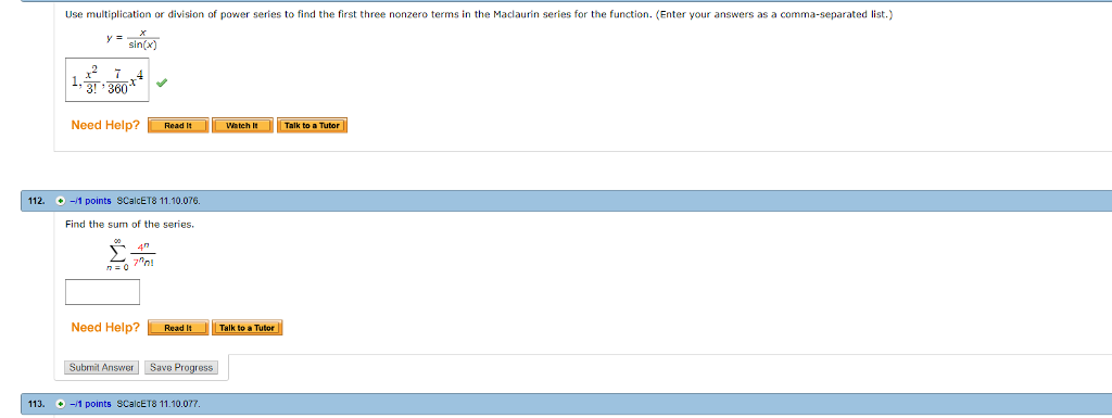 Solved Use multiplication or division of power series to | Chegg.com