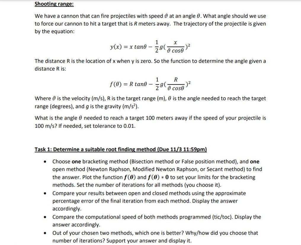 Solved Shooting range: We have a cannon that can fire | Chegg.com