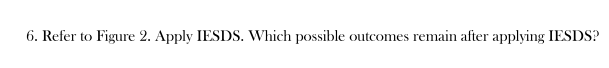 Solved 6. Refer to Figure 2. Apply IESDS. Which possible | Chegg.com