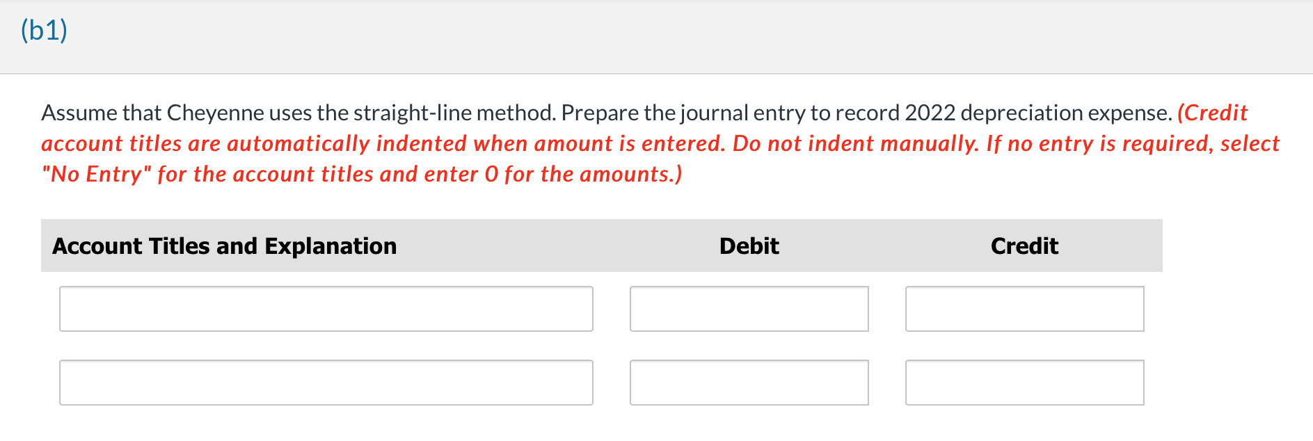 Solved Assume that Cheyenne uses the straight-line method. | Chegg.com