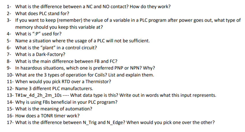 1- What is the difference between a NC and NO | Chegg.com