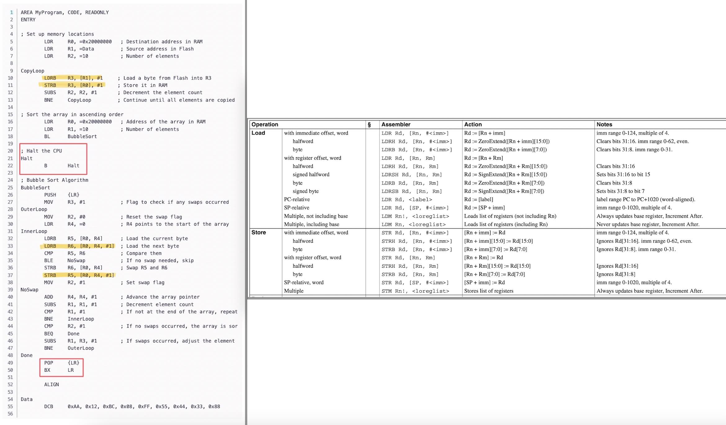 Solved PLEASE REWRITE THE CODE IN CORTEXT M0 ASSEMBLY | Chegg.com
