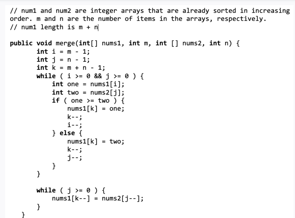 Solved Q2 Arrays 10 Points The recitation problem Merge Two | Chegg.com