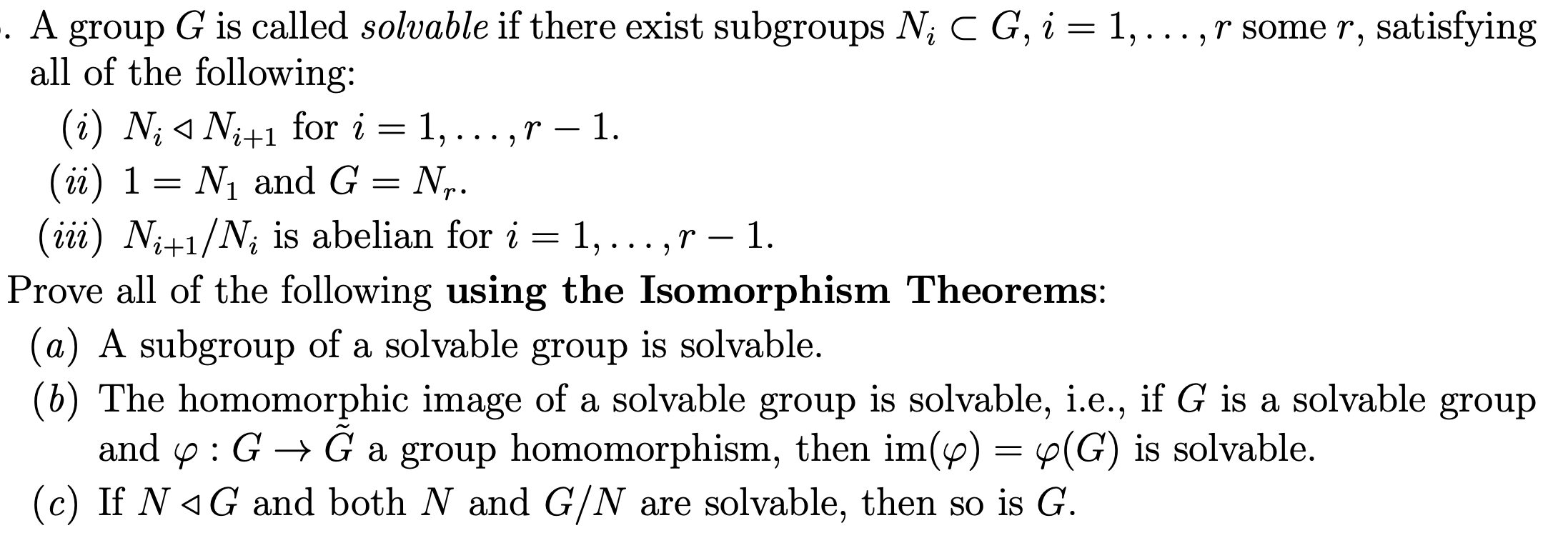 Solved = 2 = = . - . A group G is called solvable if there | Chegg.com